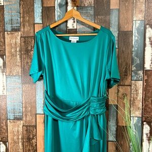 The Paragon | Dresses | The Paragon Teal Ruffle Side Empire Waist Dress ...